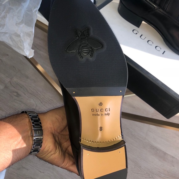 Gucci | Shoes | Gucci Spirit Men Black Leather Ss Ankle Boot Sz 9 ...